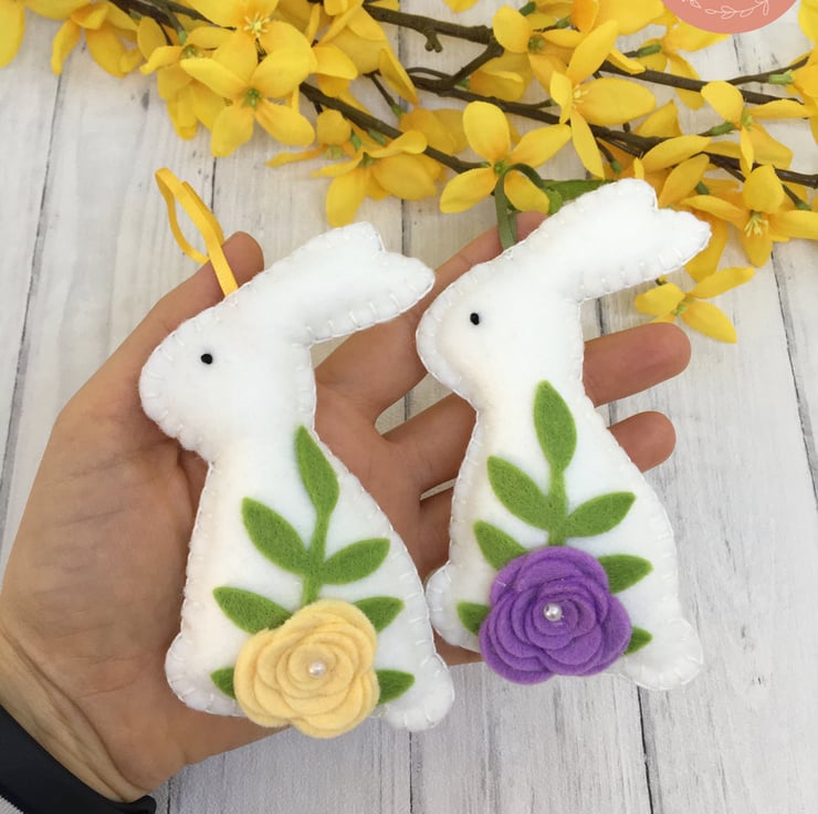 Felt Easter decoration, Easter hanging ornament - Folksy