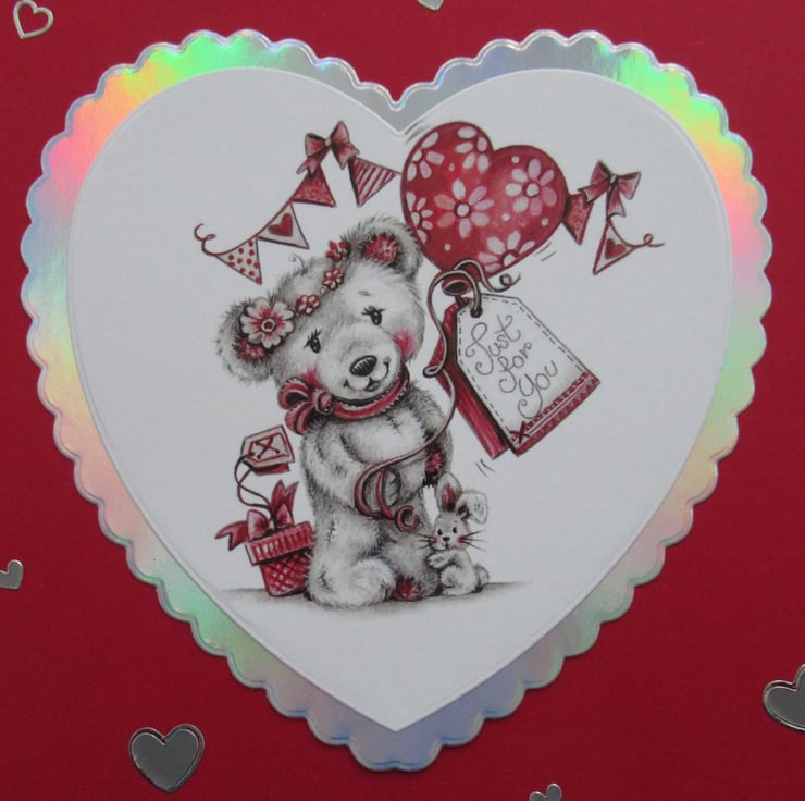 Bear Love - Valentine Card - Folksy