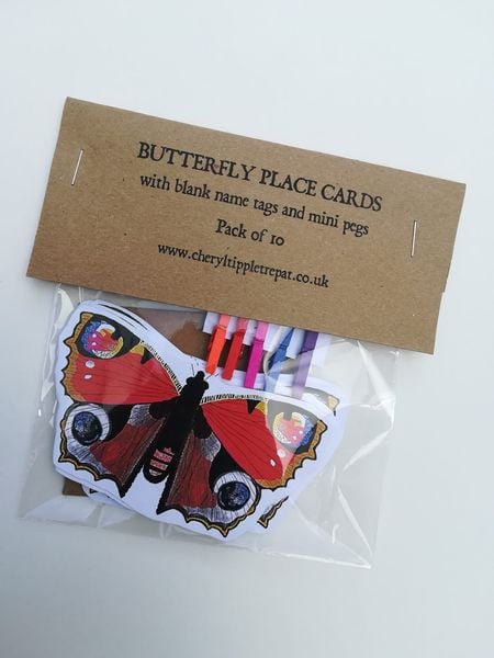 Butterfly Place Cards, Pack of 10 - Folksy