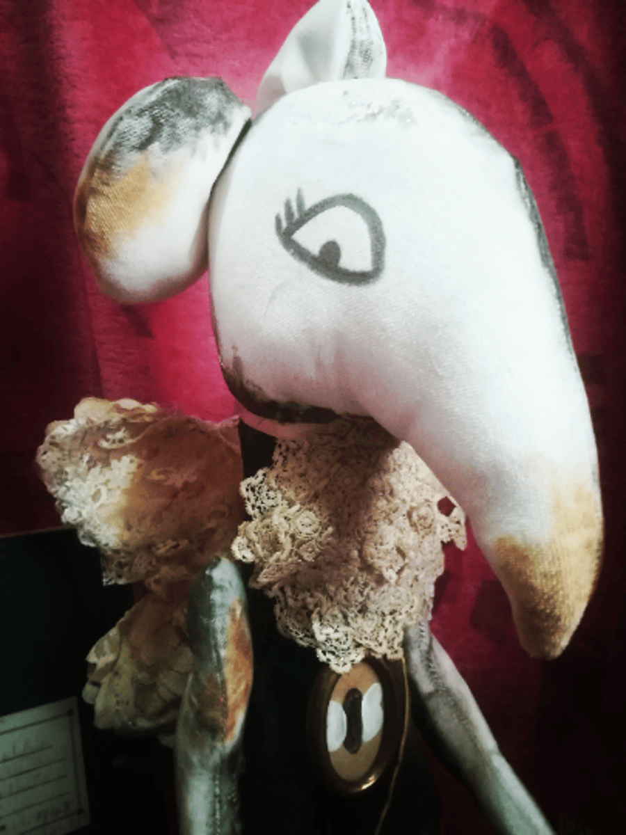 Rat Textile Art sculpture, textile creature,vel... - Folksy