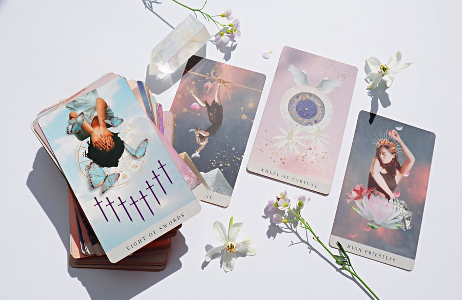 The Lumiere Tarot Deck, Pretty Luxury Tarot dec... - Folksy