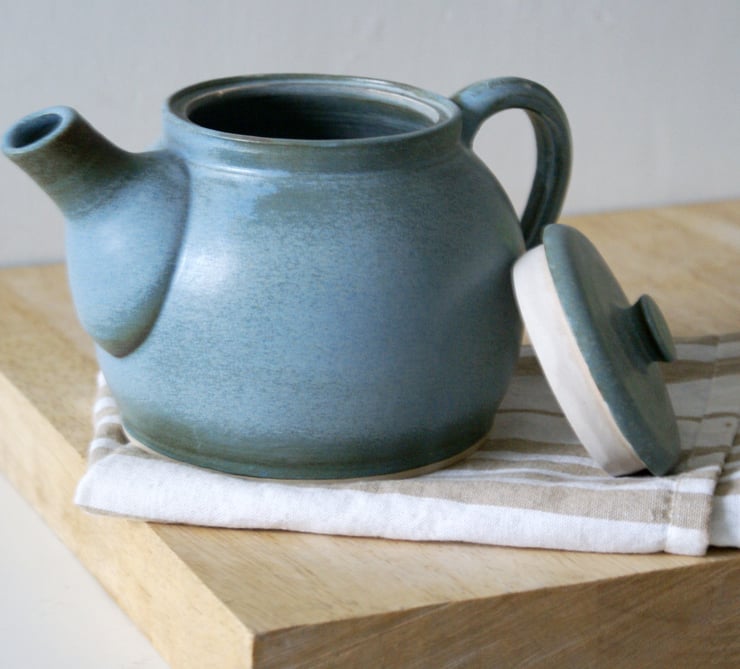 SECONDS SALE - Wheel thrown teapot glazed in sm... - Folksy