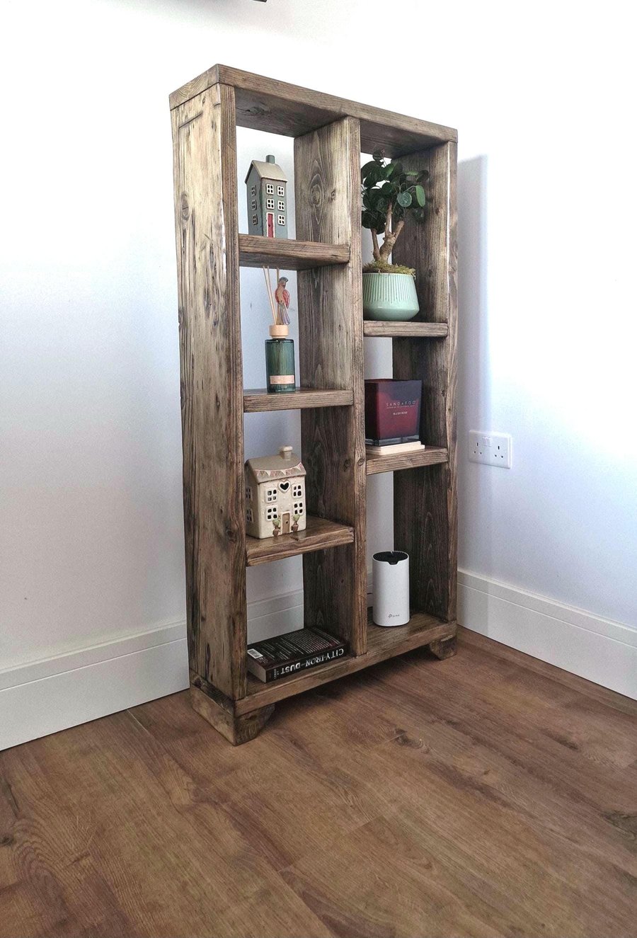 Handmade Rustic Wall Unit Bookcase Display Case... - Folksy