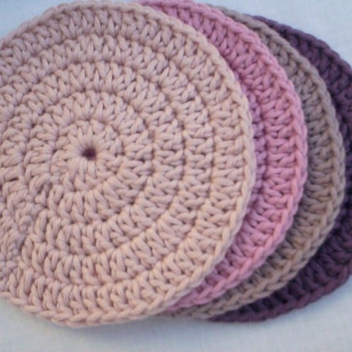 organic cotton coaster set, crochet coasters se... - Folksy