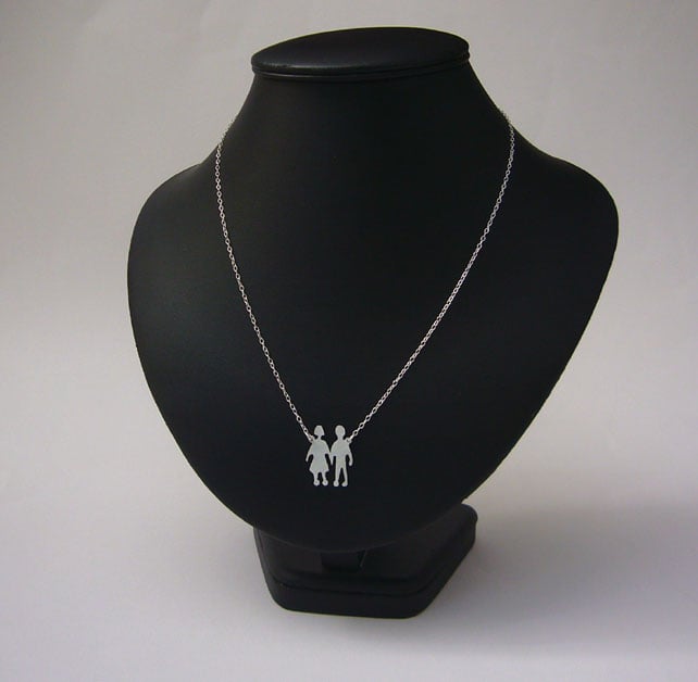 children necklace, personalised jewellery, uniq... - Folksy