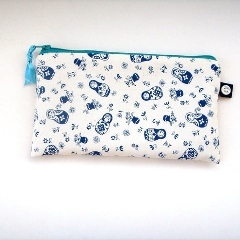 Cute Russian Doll Make up bag Pencil Case - Folksy