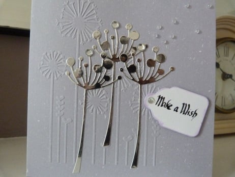 Pale Grey Make A Wish Birthday Card - Folksy