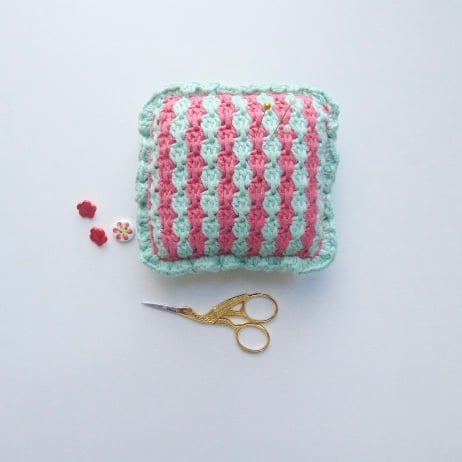 Pincushion, crochet square pincushion, organic ... - Folksy