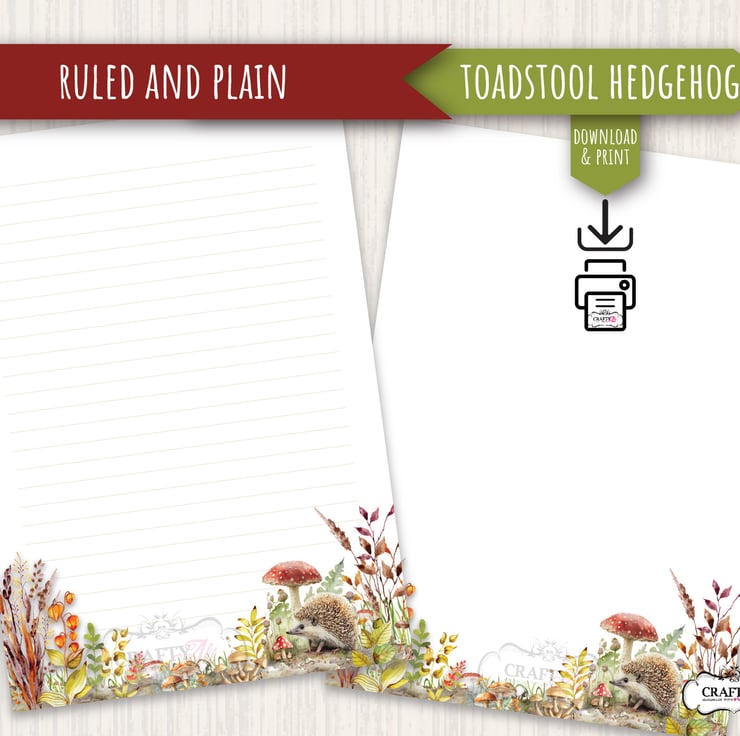 Letter Writing Paper Hedgehog Amongst the Toads... - Folksy