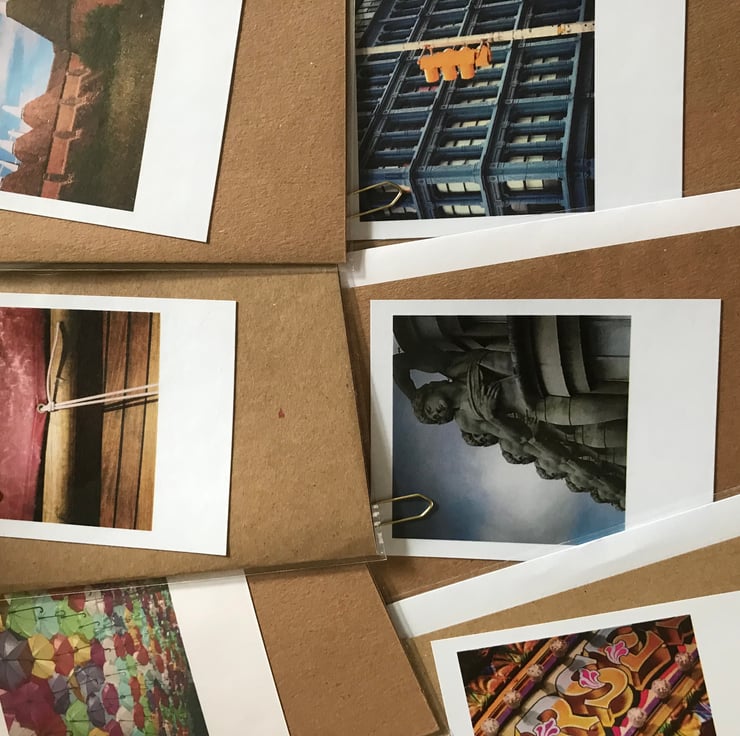 Set of 5 mixed “Polaroid” style photo cards: tr... - Folksy