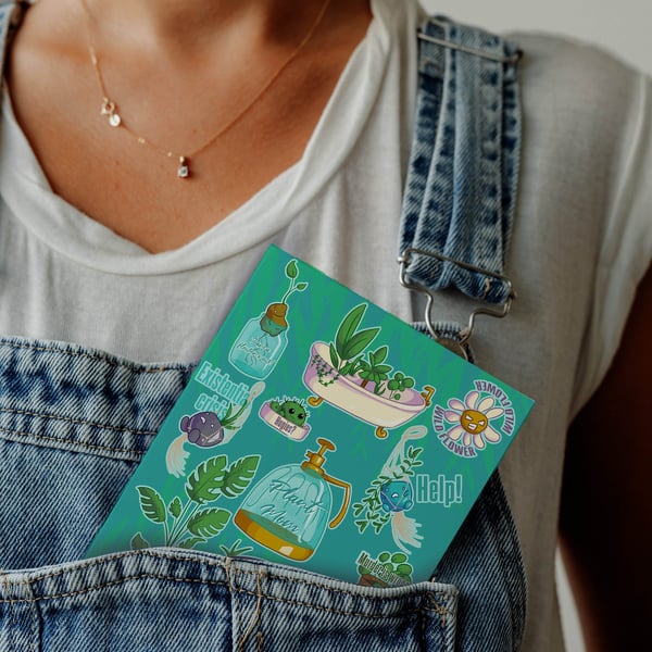 Plant Mom sticker sheet - Folksy