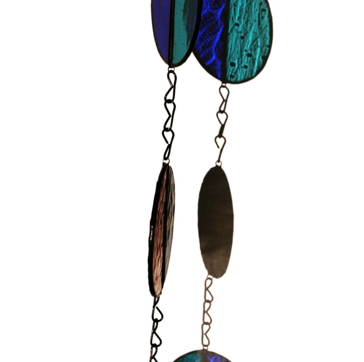 Stained Glass string of hanging semicircles dec... - Folksy