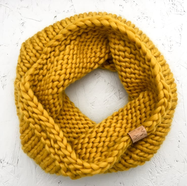 Cowl - adult size, 7 colours, merino wool handk... - Folksy