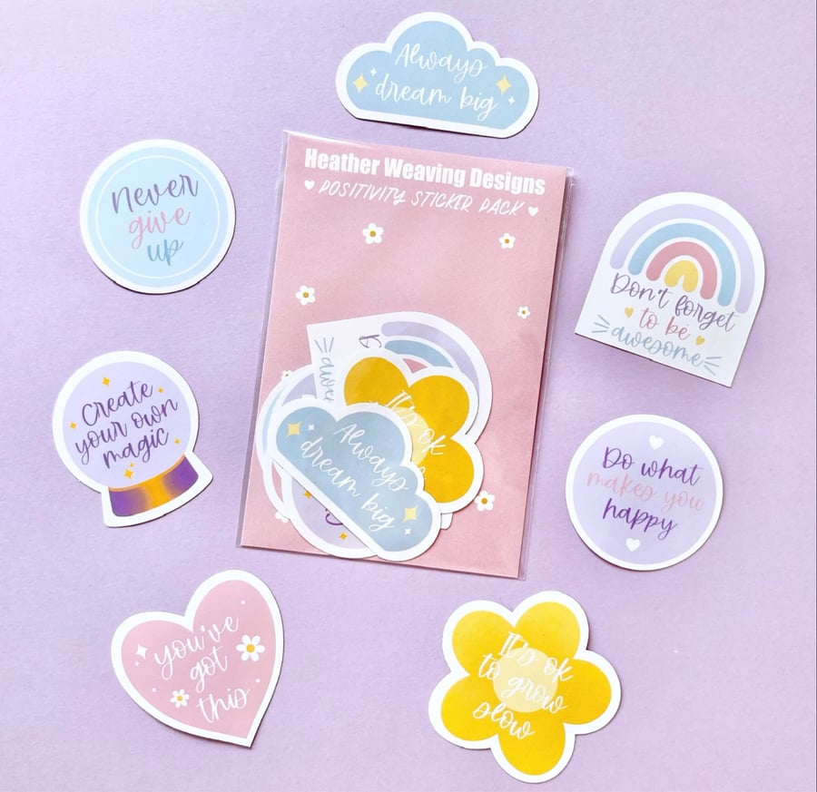 Positive Mindset Sticker Pack - Folksy