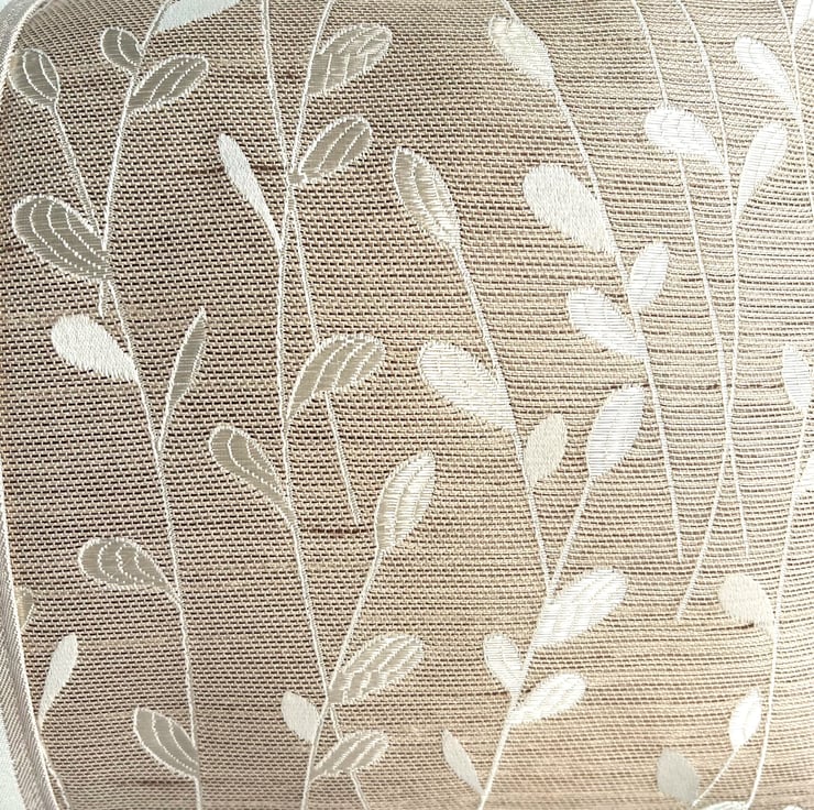 Cream and Beige Rectangular Cushion with Leaves... - Folksy