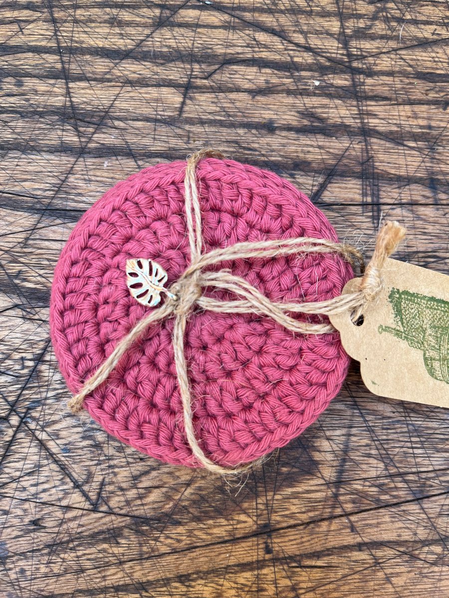 Crochet cotton coasters - Folksy