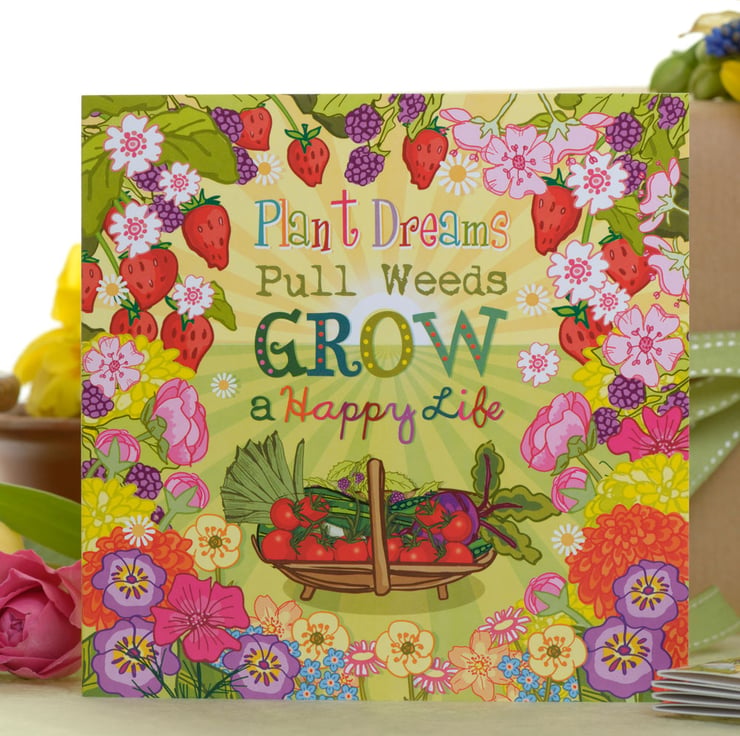 Pack of 4 'Bloomin' Lovely' Greetings Cards - s... - Folksy