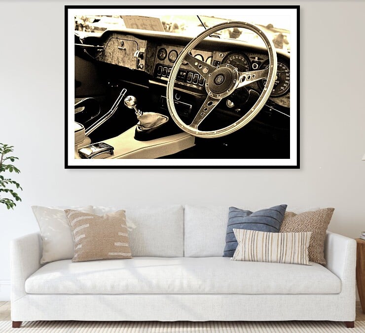 Classic Vintage Jaguar Car Interior Photograph ... - Folksy