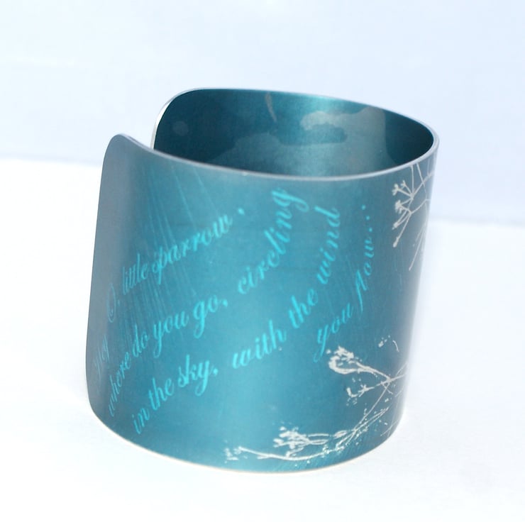 Little sparrow poetry cuff - Folksy