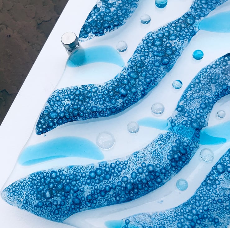 Fused glass bubbles picture - Folksy