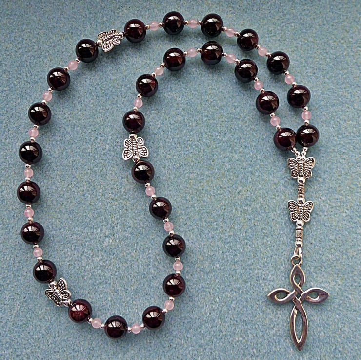 Anglican Prayer Beads, Ornate Sterling Silver C... - Folksy