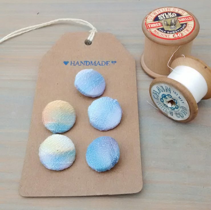 Silk Buttons, Handmade Buttons, Sewing Gifts, F... - Folksy