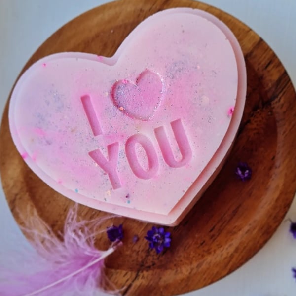 Aphrodisiac I LOVE YOU valentines hearts soap b... - Folksy
