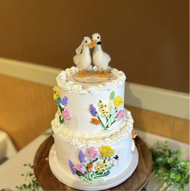 Goose Bride and Groom Wedding Cake Toppers - Folksy