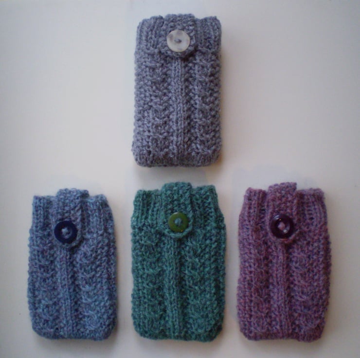 iPhone Mobile Phone Sock Case in Grey, Blue, Gr... - Folksy