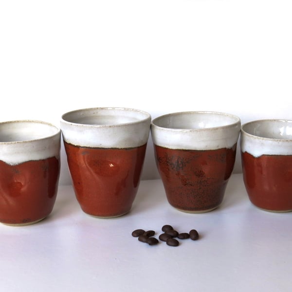 Russet Set of 4 Mini Tumblers - espresso cups... - Folksy