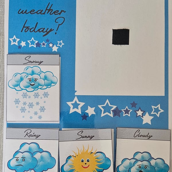 A4 "What Is the Weather Today?" Chart... - Folksy