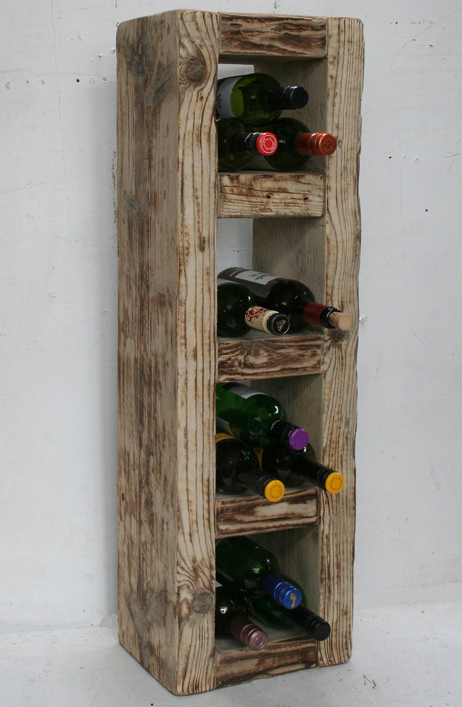 Reclaimed Solid Wood Wine Rack,16 Bots,Rustic,C... - Folksy