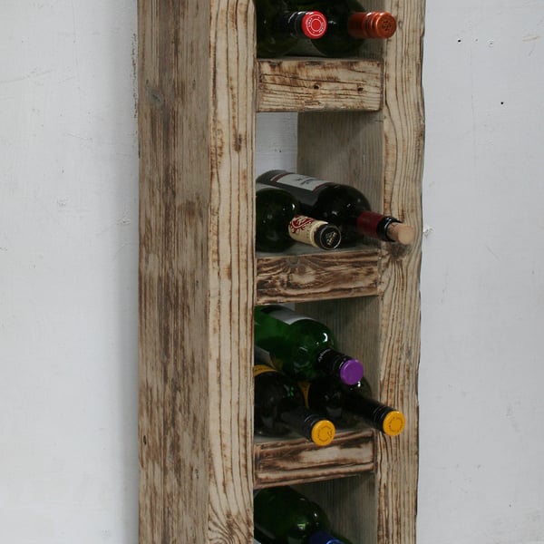 Reclaimed Solid Wood Wine Rack,16 Bots,Rustic,C... - Folksy