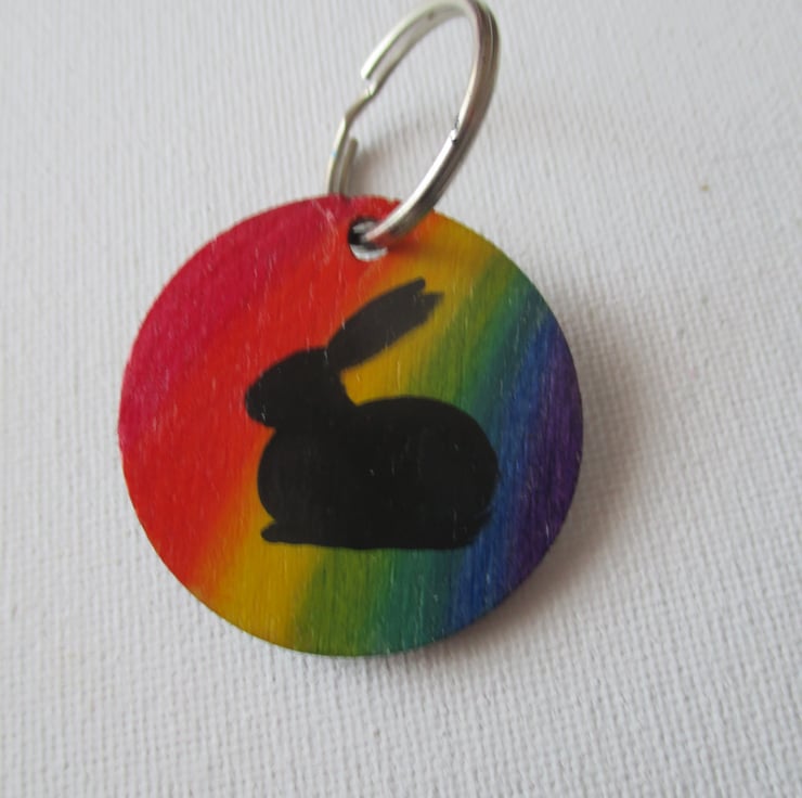 Bunny Rabbit Rainbow Bridge Pet Memorial Wooden... - Folksy