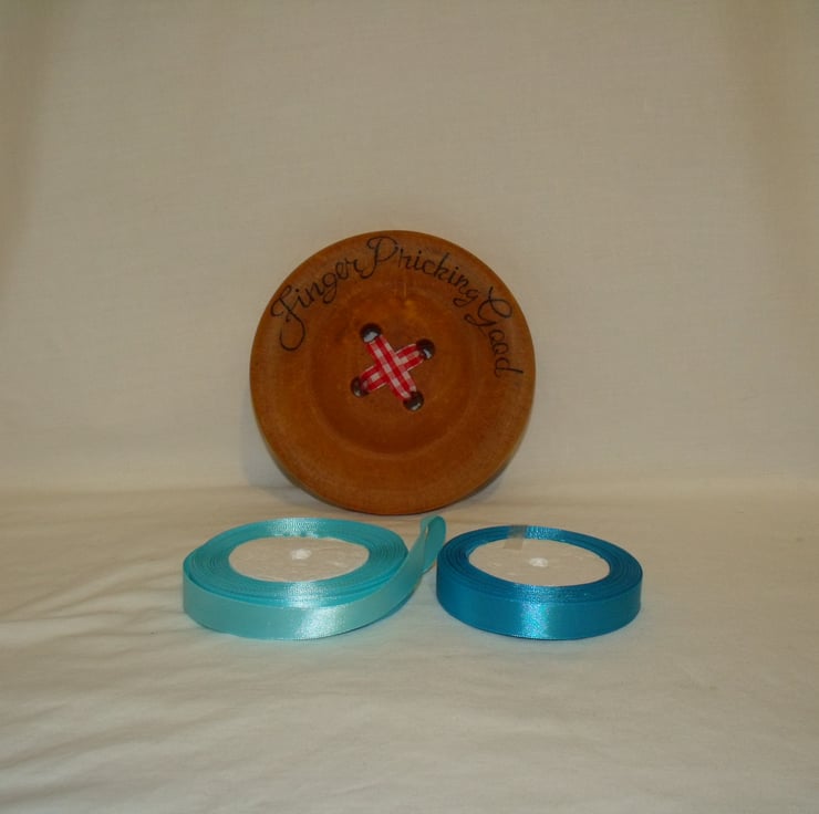 two rolls of 15mm satin ribbon, 25 metres on ea... - Folksy