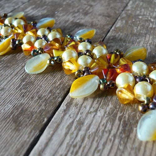 Amber flower - Folksy