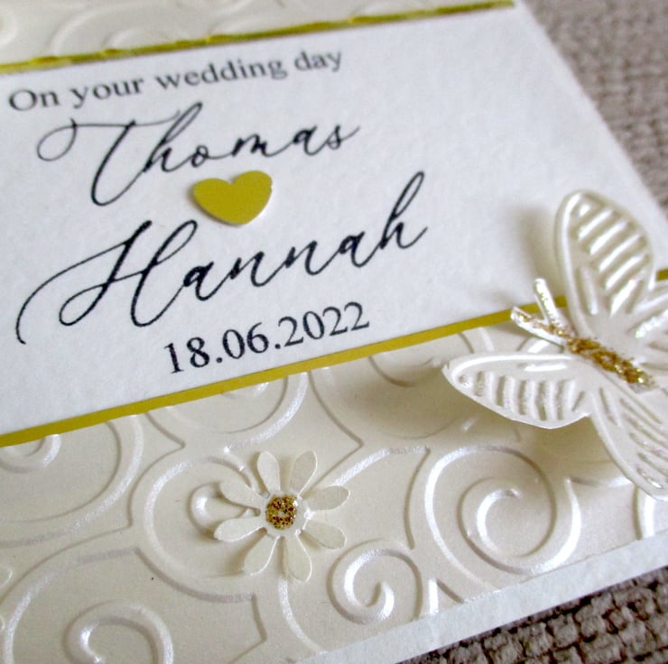 Personalised Butterflies Wedding Card - Congrat... - Folksy