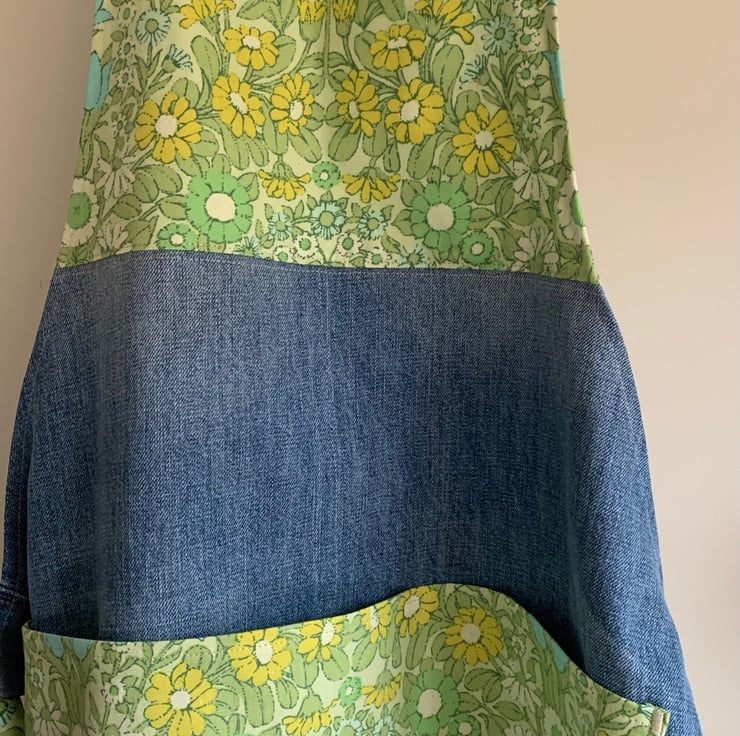 Daisy Chain and reclaimed denim apron - Folksy