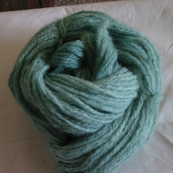 Hand spun wool 'Sea Jade' - Folksy