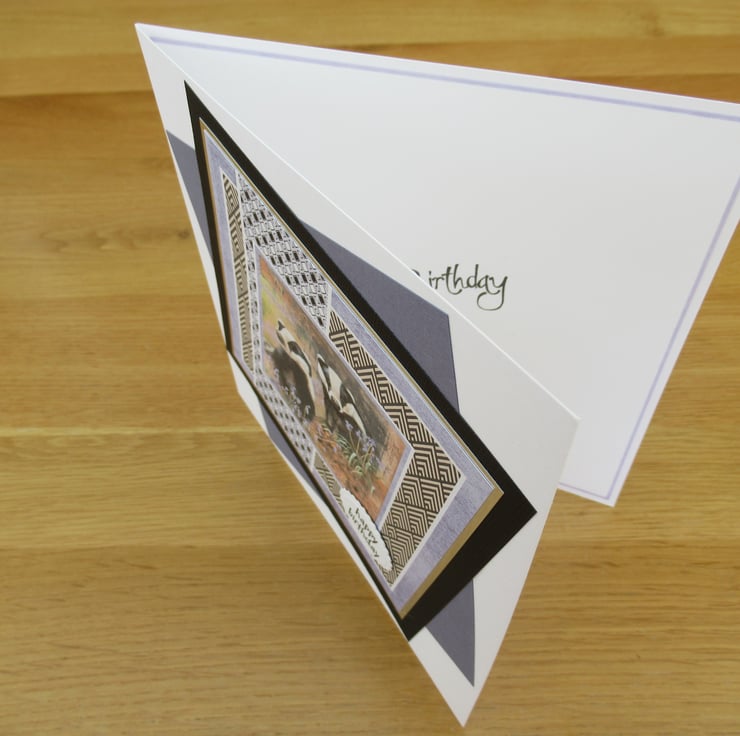 Badgers - 7x7" Birthday card - Folksy