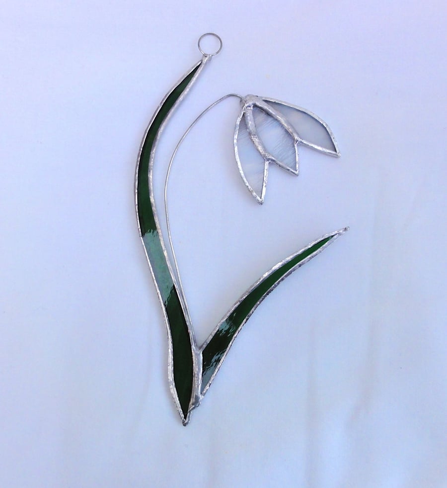 Stained Glass Snowdrop Suncatcher - Folksy