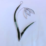 Stained Glass Snowdrop Suncatcher - Folksy