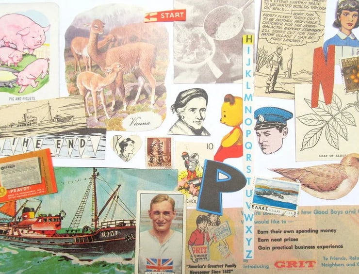 Large vintage paper ephemera pack: 100 pieces f... - Folksy