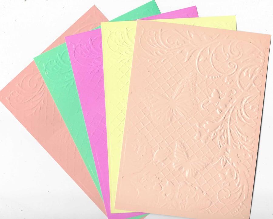 Embossed Card & Paper. 10 Sheets. 5"x7... - Folksy