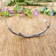 Silver Twig Necklace - Folksy