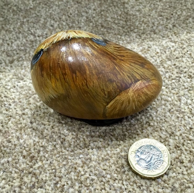 Beaver hand painted pebble garden rock art wild... - Folksy