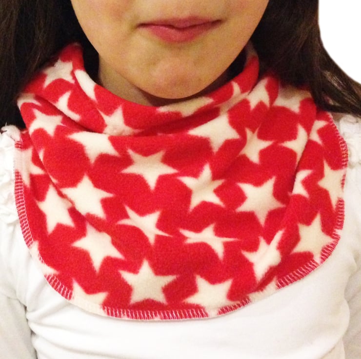 RED STARS Fleece Unisex NECK WARMER DUDE SNOOD ... - Folksy