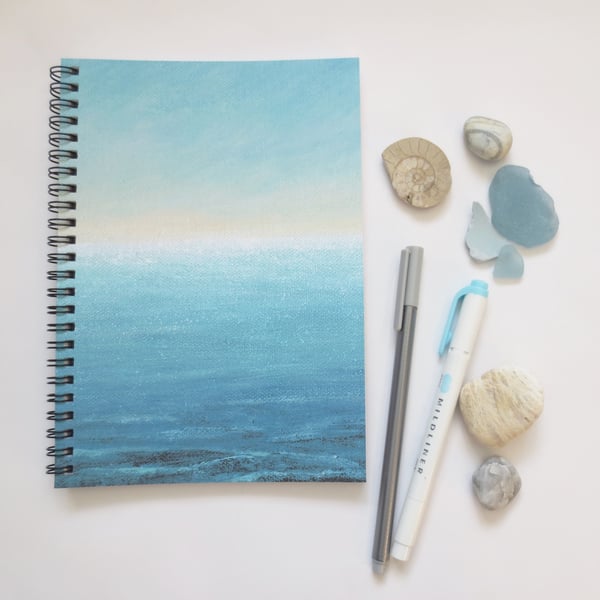 Ocean themed cover notebook spiral binding A5 (... - Folksy