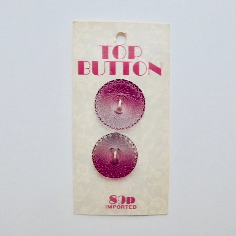 Cranberry ombre buttons, vintage buttons. - Folksy