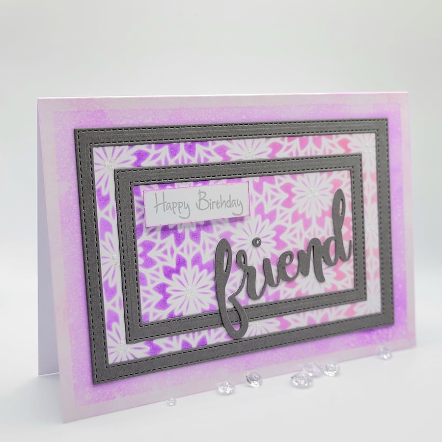 Friend Birthday Greeting Card - cards, handmad... - Folksy